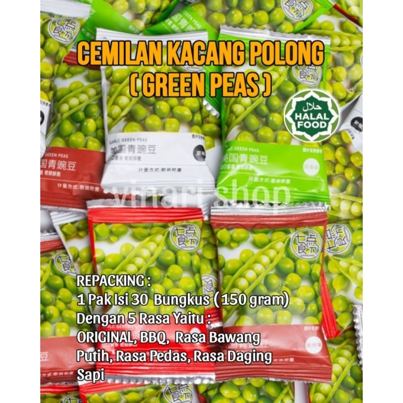 Jual (BARU)Snack Cemilan Kacang Polong Rasa Campur 30 Bungkus/REPACKING ...