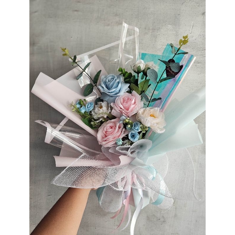 Jual buket bunga artificial premium, buket wisuda, mawar premium ...