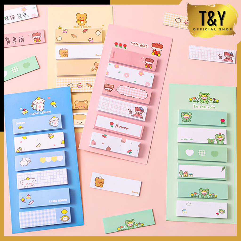 Jual T&Y Sticky Notes Motif Lucu 6 IN 1 Tempelan Kertas Catatan ...