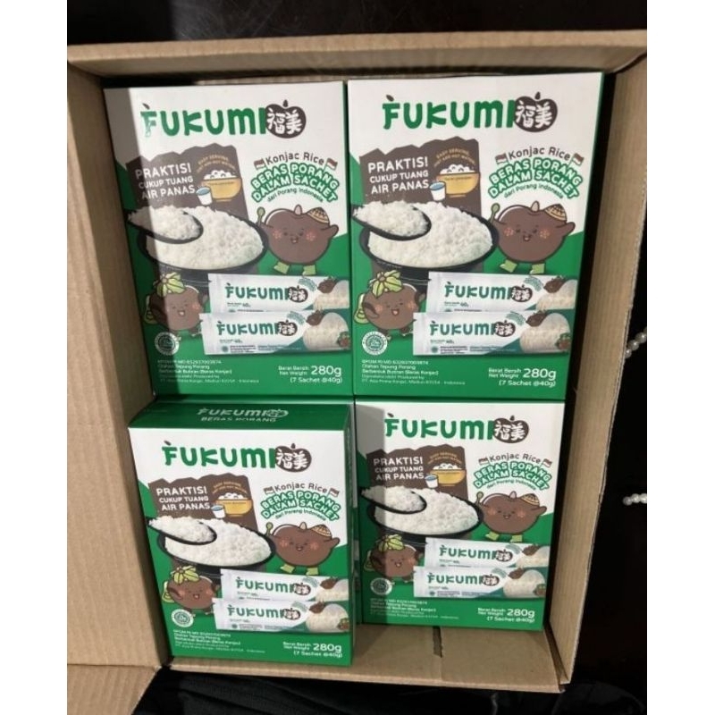 Jual Fukumi Beras Porang isi 7 sachet x 40 gr / Fukumi Rice Sachet Exp ...
