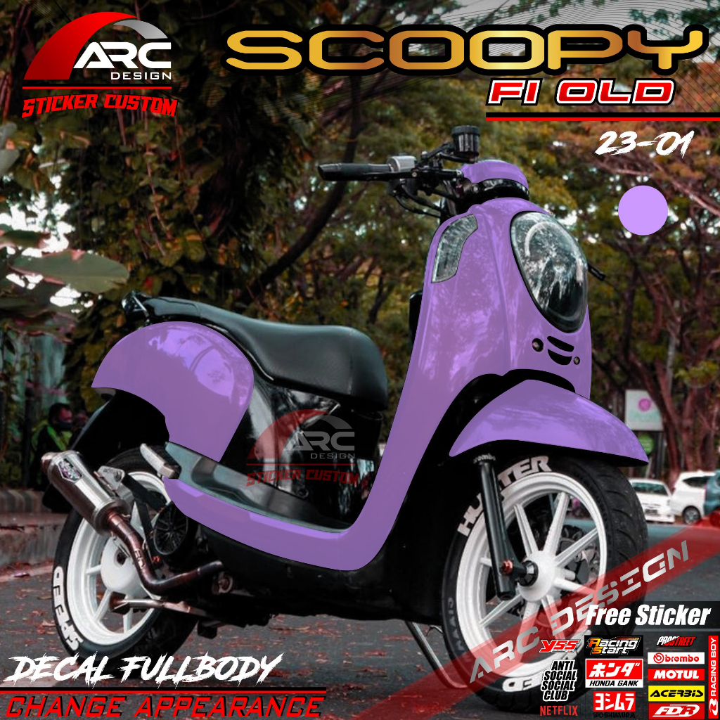 Jual (COD) TERBARU Decal Sticker Scoopy Fi Lama Full body - Stiker ...