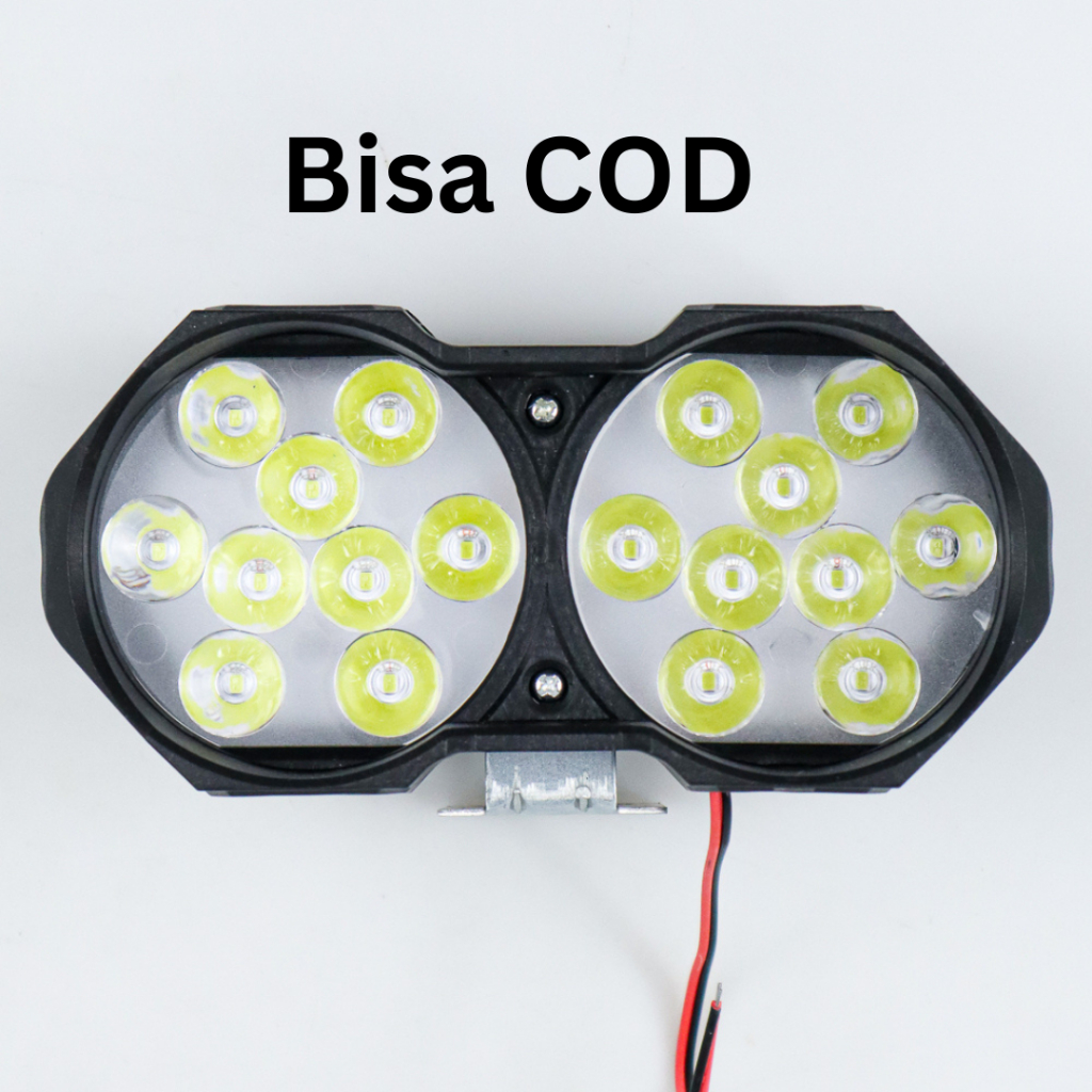 Jual Lampu Tembak Motor Spotlight LED Foglamp ATV IP65 Cool White 18LED ...