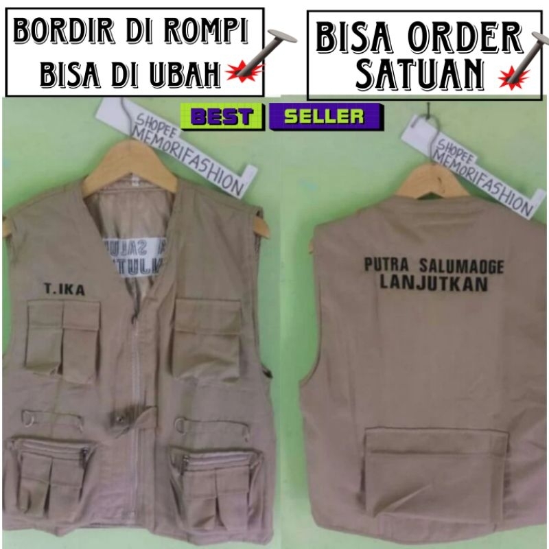 Jual CUSTOM BORDIR BISA SATUAN ROMPI LAPANGAN / ROMPI TACTICAL /ROMPI ...