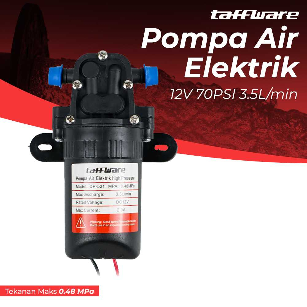 Jual Pompa Air Elektrik Tekanan Tinggi High Pressure 12V 70PSI 3.5L/min ...