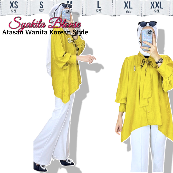 Jual Almahyrarp.ID - SYAKILA TOP BLOUSE WARNA KUNING LEMON / BAJU ...