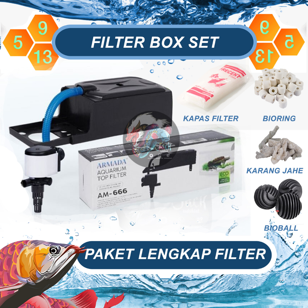 Jual Paket Lengkap Top Filter Box top Filter Merk RANDOM Medium Kecil ...