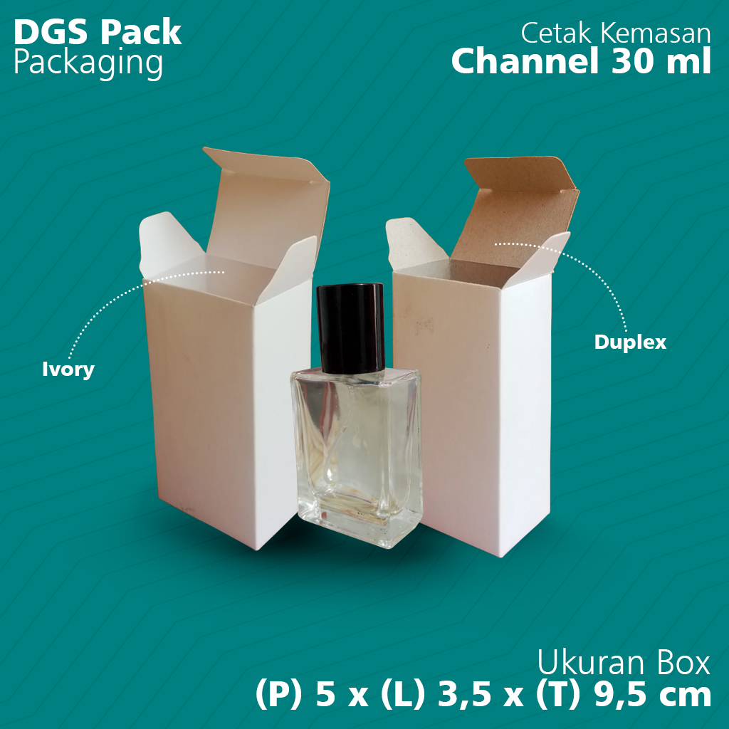 Jual Box Channel 30 ml "Polos" / Box channel 30 ml Ukuran (P) x (L) x ...