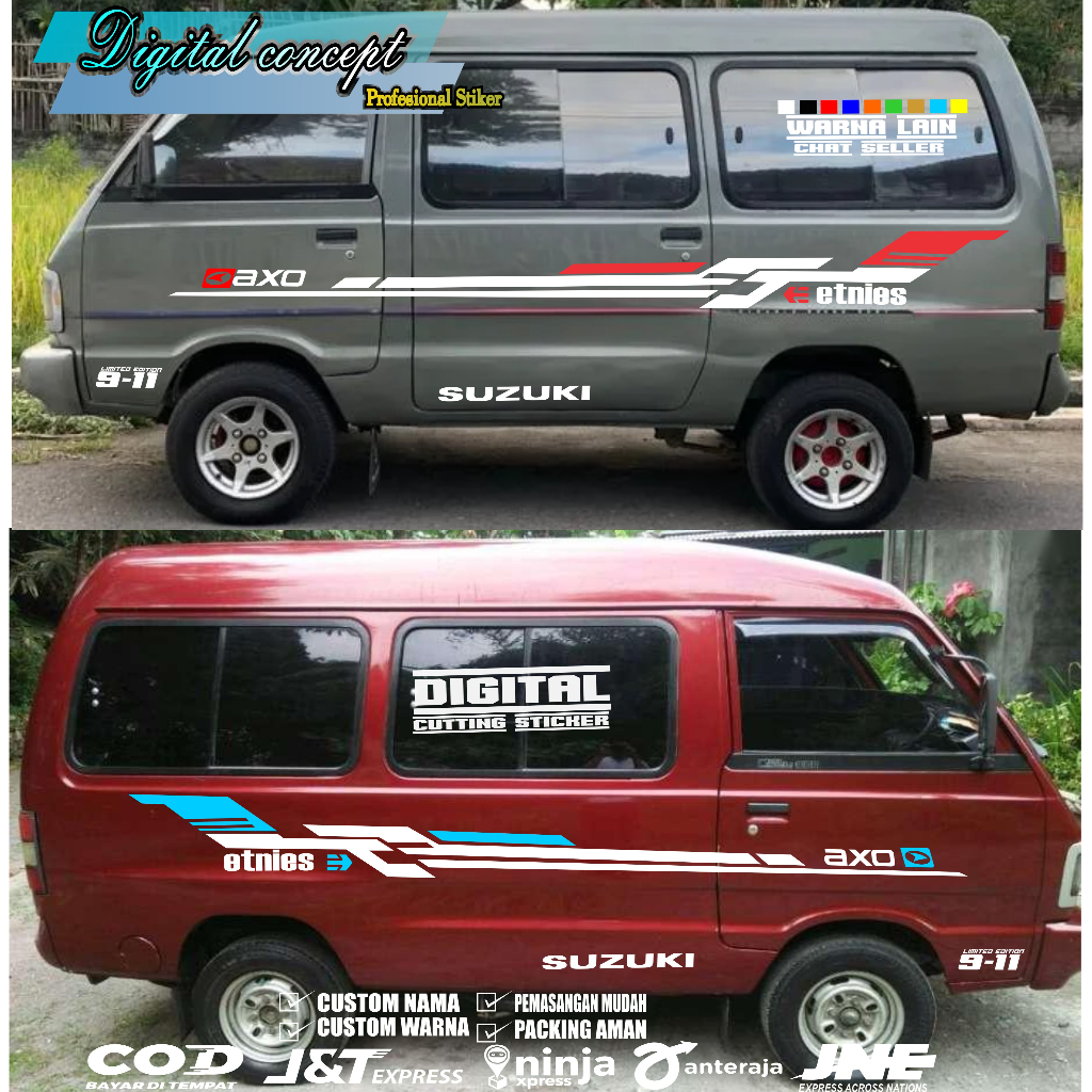 Jual Stiker Mobil Carry Futura 1.0 Striping Body Samping | Shopee Indonesia