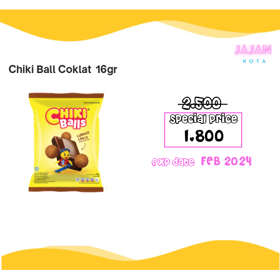 Jual Chiki Ball Coklat 16 Gram | Shopee Indonesia