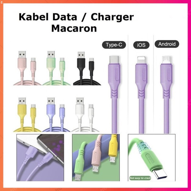 Jual (COD) KABEL DATA MACARON 2A FAST CHARGING S66 USB MICRO / V8 ...