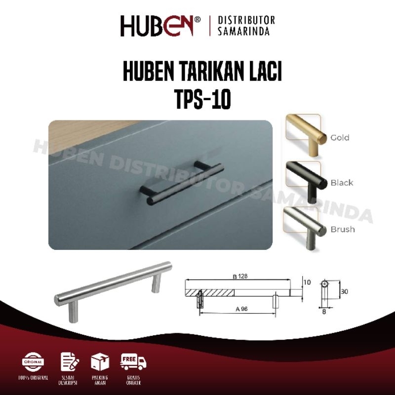 Jual HUBEN TPS-10 Semua UkuranTarikan Laci Hitam Gold Silver Gagang Pintu Laci Lemari | Shopee ...