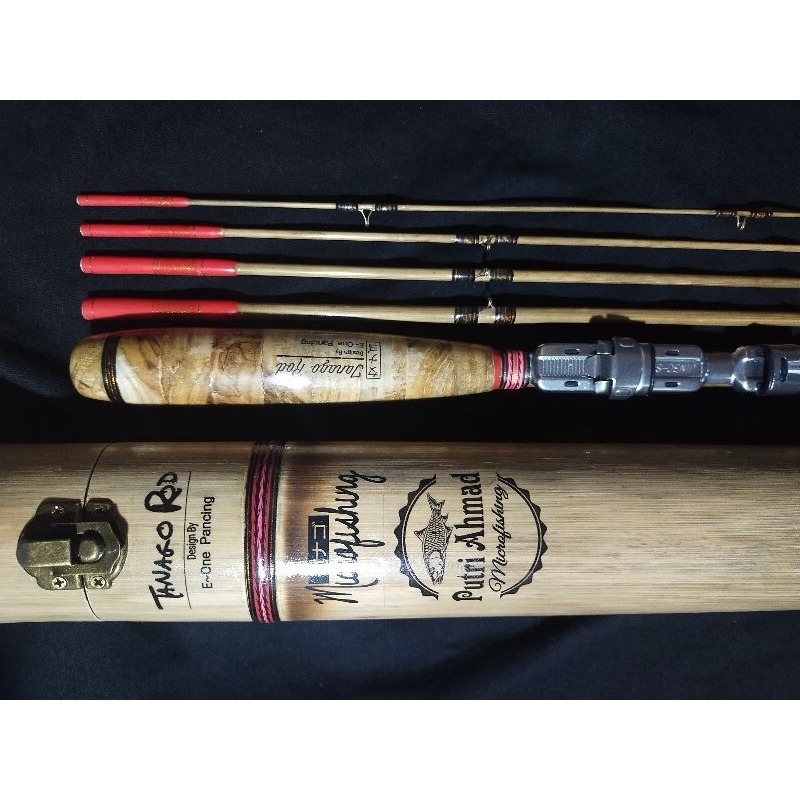 Jual joran tegek tanago rod full bambu Special custom dgn reelset dan ...
