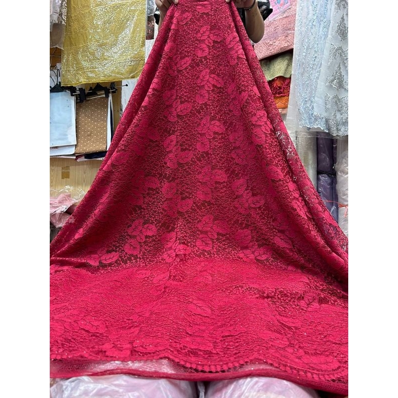 Jual KAIN BROKAT MOTIF CORNELLI BROKAT MALIKA BUNGA BUNGA | Shopee ...