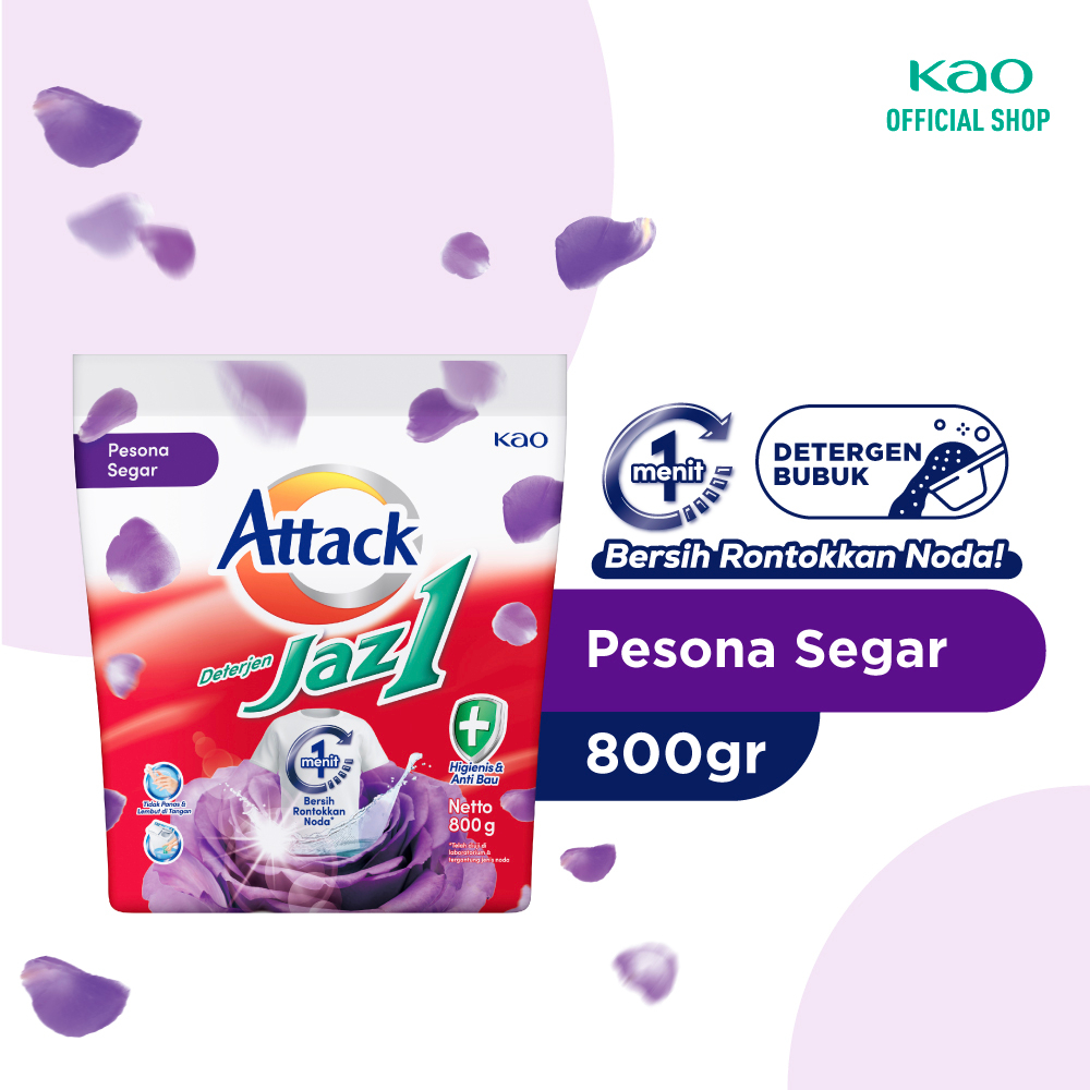 Jual Attack Jaz1 Pesona Segar - Deterjen Bubuk 800gr | Shopee Indonesia