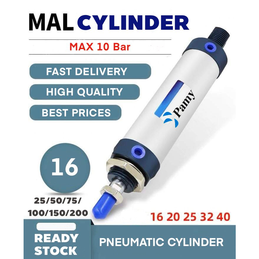 Jual PAMY MAL AIR CYLINDER PNEUMATIC/ MAL16x25/16x50 | Shopee Indonesia