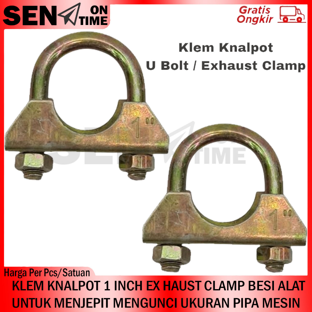 Jual Klem Knalpot 1" Inchi Inci Inch ex haust clamp Klam besi Mobil ...