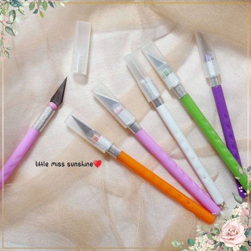 Jual Pen Cutter + 5 refill pisau ukir seni tanah liat buah kertas kayu ...