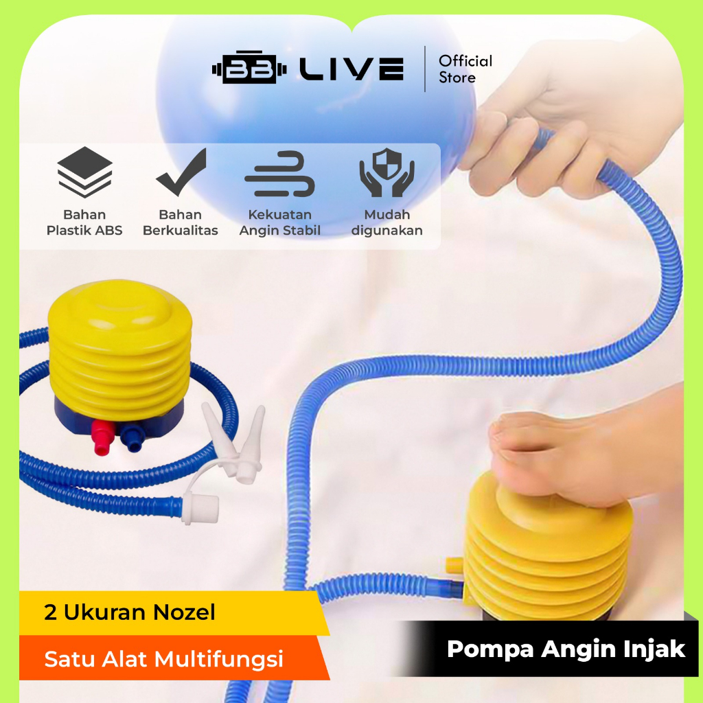 Jual BB LIVE Pompa Angin Injak Manual Pompa Angin Balon Pompa Angin ...