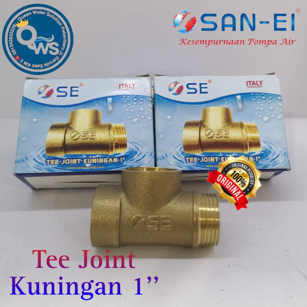 Jual TEE WAY / T JET PUMP 3 WAYS 1" KUNINGAN merek SANEI KUAT dan TEBAL | Shopee Indonesia