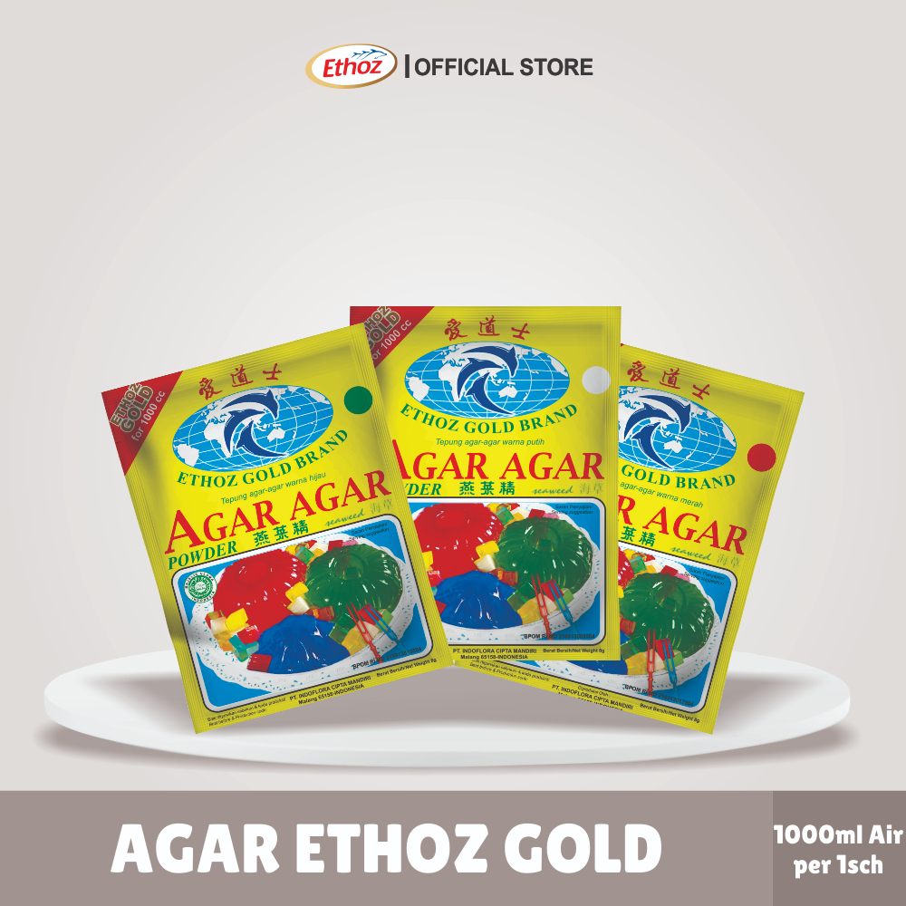 Jual Ethoz Gold Agara Powder / Agar agar bubuk 2 pcs | Shopee Indonesia