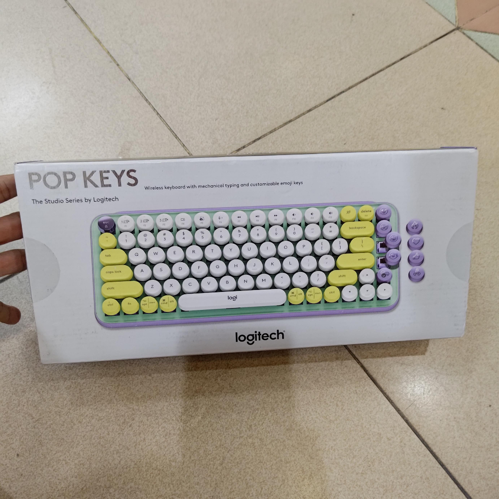 Jual Logitech POP Keys Keyboard Wireless Mechanical Compact Emoji Keys ...