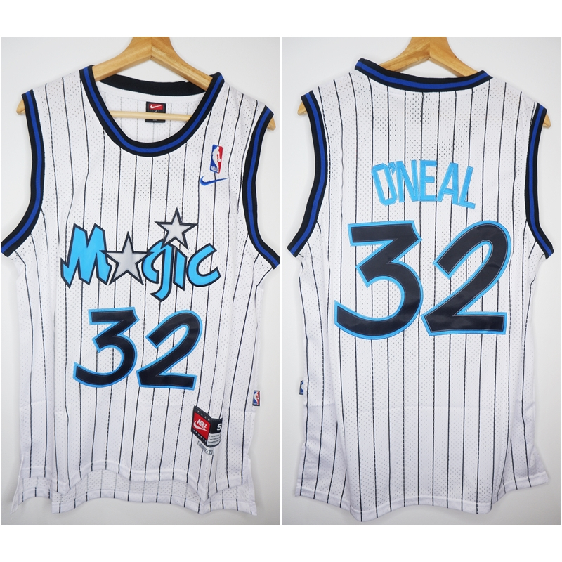 Jual JERSEY BASKET NBA CLASSIC HWC MAGIC #32 SHAQUILLE ONEAL PUTIH ...
