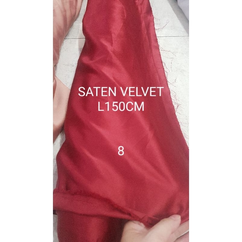 Jual PER MTR Kain Satin Velvet / Saten Velvet BY CAVALI BAHAN ...