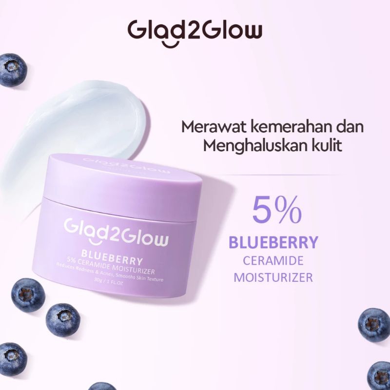 Jual MADAME - GLAD2GLO BLUEBERRY 5% CERAMIDE BARRIER REPAIR MOISTURIZER | Shopee Indonesia