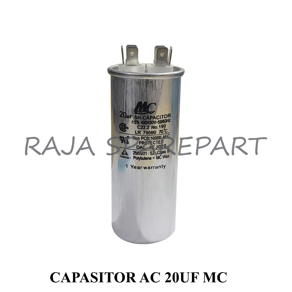 Jual C20MC CAPACITOR AC 20UF/KAPASITOR/CAPASITOR AC 20UF MC | Shopee Indonesia