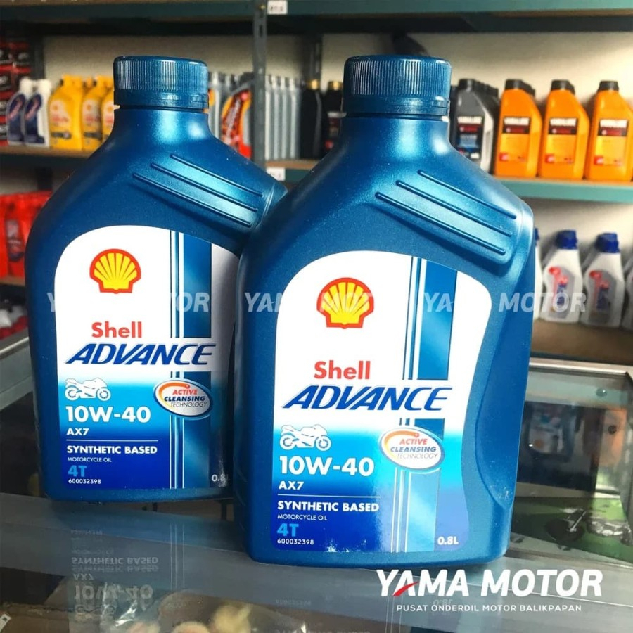 Jual OLI MESIN SHELL ADVANCE AX7 BEBEK 10W-40 800 ML 1 LITER ORISINIL ...