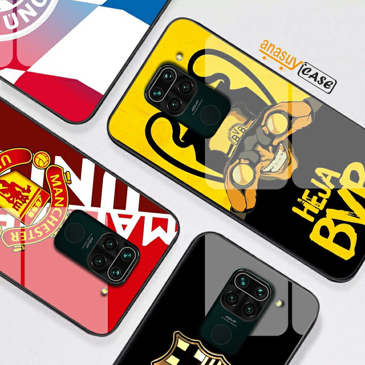 Jual Softcase Glass Kaca Xiaomi Redmi Note 9 Motif football club [SC269 ...