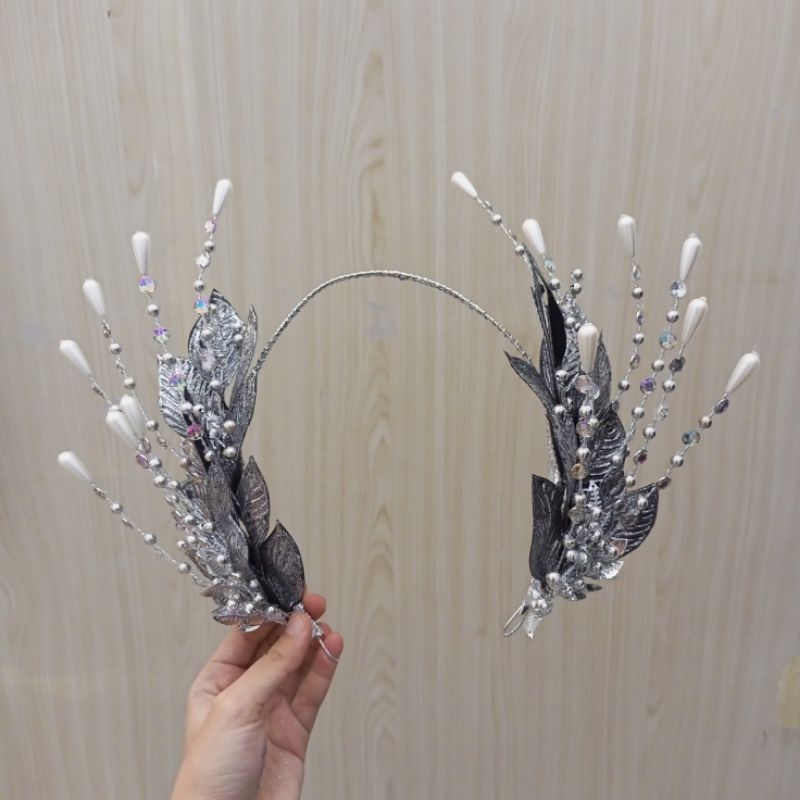 Jual Headpiece Viral Kekinian Hairpiece Hiasan Hijab Cantik Daun Gold ...