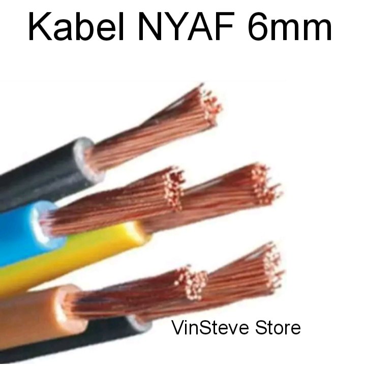 Jual Kabel Listrik Serabut Tunggal NYAF 6 mmsq (Harga per meter) | Shopee Indonesia