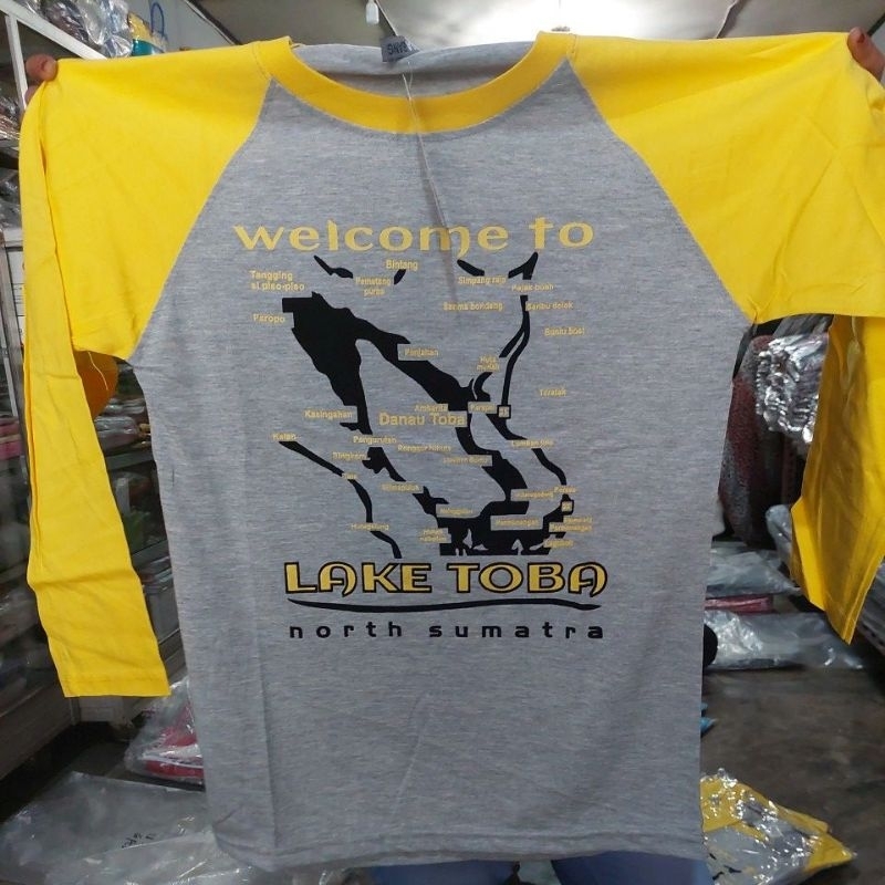 Jual Kaos lake toba peta sumut Welcome To Parapat lengan panjang ...