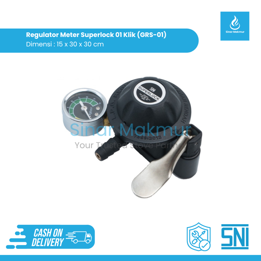 Jual Regulator Meter Superlock 01 Klik (GRS-01) Kepala Regulator Gas ...