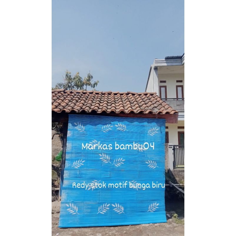 Jual tirai bambu motip bunga/tiraigulung/tiraimotip/tiraibunga free ...