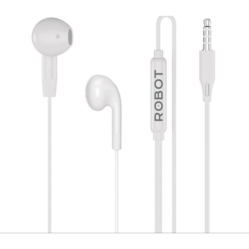 Jual ROBOT Wired Headset RE50 White | Shopee Indonesia