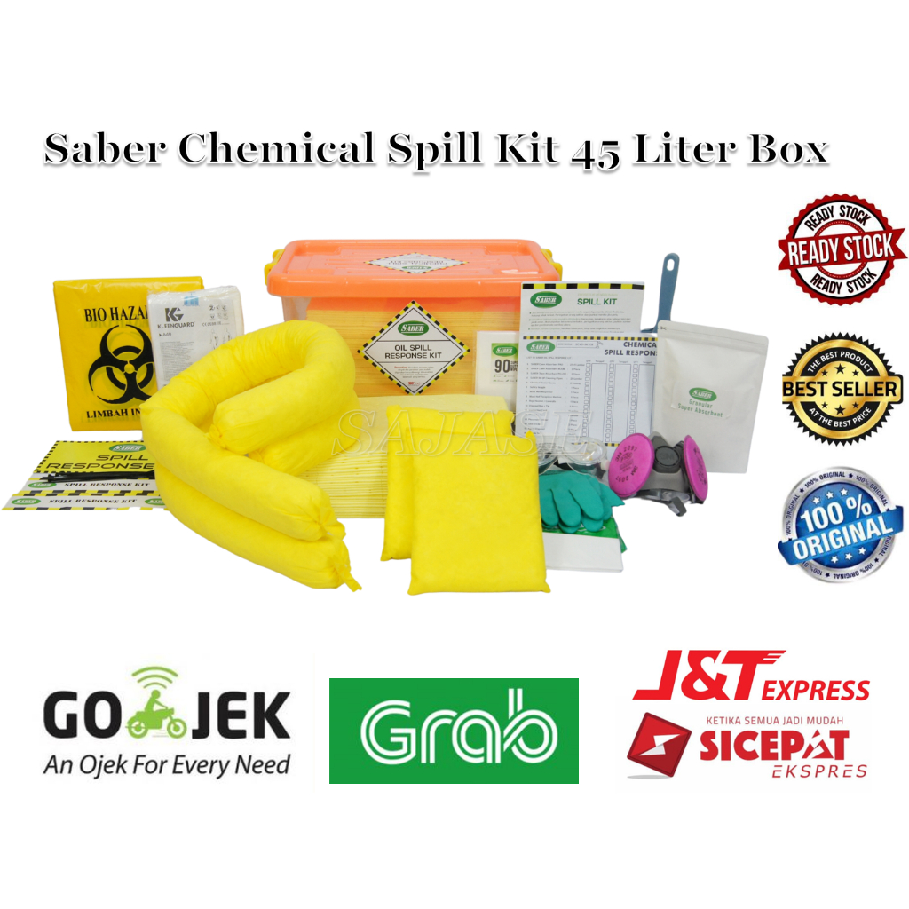 Jual Chemical Spill Kit 45L Chemical Spill Kit 45 Liter kemasan Box ...