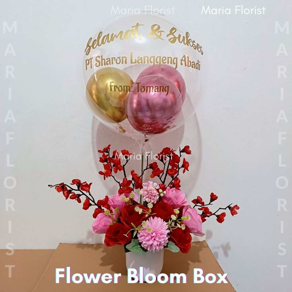 Jual Bloom Box Sakura - Buket Balon Bloom Box Jakarta - Buket Balon ...