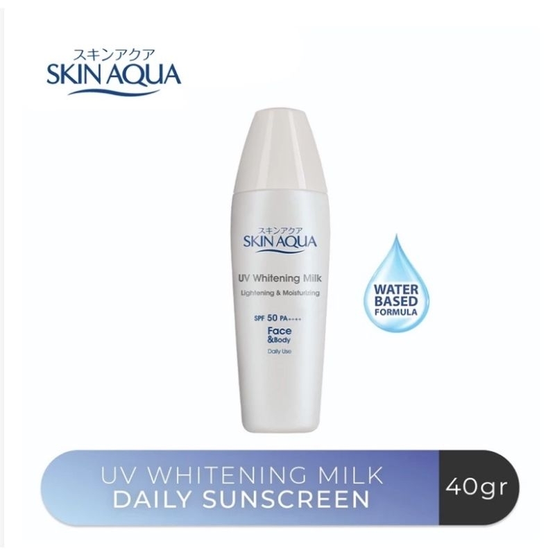 Jual SKIN AQUA UV WHITENING MILK SUNSCREEN SPF 50 PA++++ 40GR | Shopee ...
