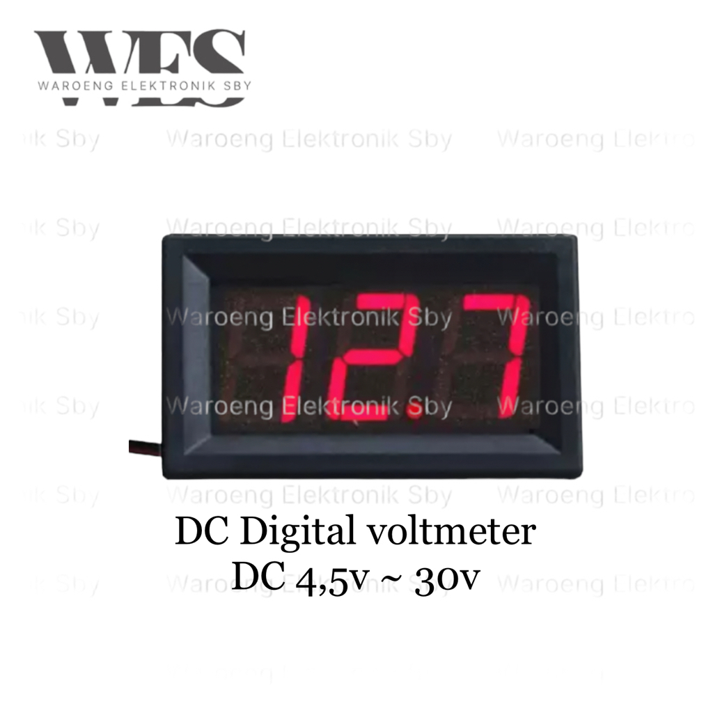 Jual DIGITAL VOLTMETER DC 5V - 30V DIGITAL VOLT METER DC MERAH | Shopee Indonesia