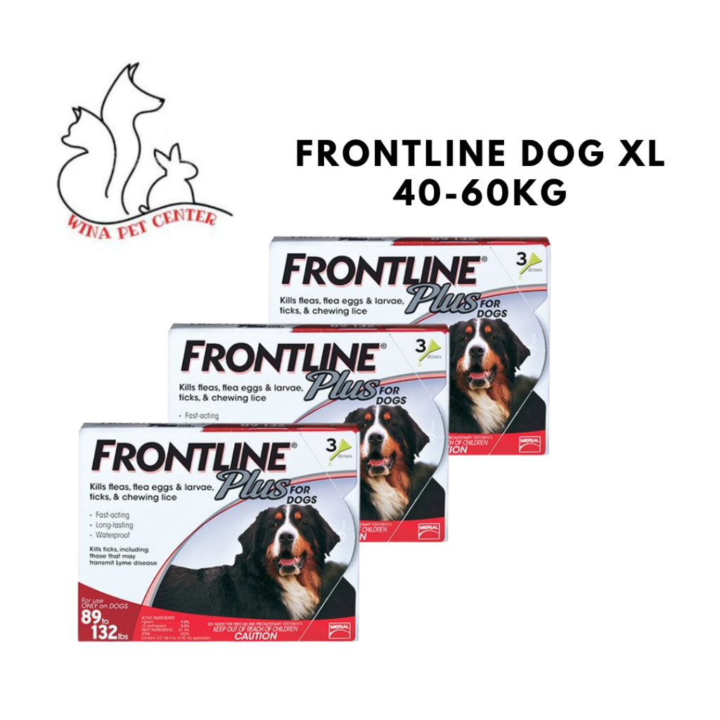 Jual frontline plus dog XL obat tetes kutu anjing 40 - 60 kg flea n ...