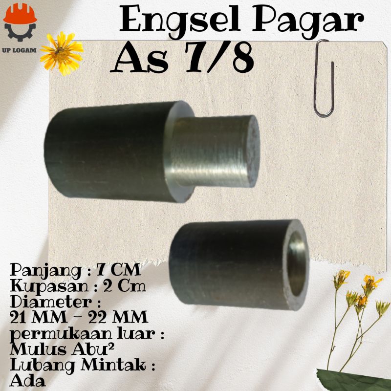 Jual Engsel Bubut Besi AS Roniser Ukuran 7/8 Inch / Engsel Pintu Pagar ...