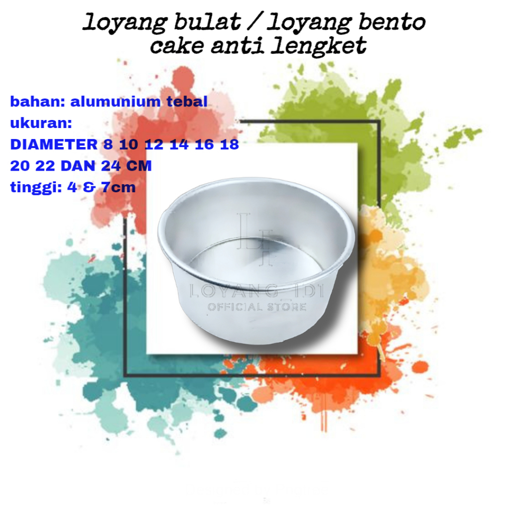 Jual loyang bulat / loyang bento cake / loyang bolu bulat / loyang ...