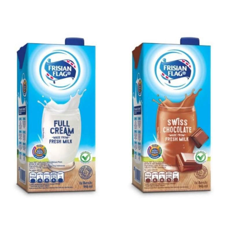 Jual SUSU FRISIAN FLAG UHT FULL CREAM SWISS CHOCOLATE 946ML | Shopee Indonesia