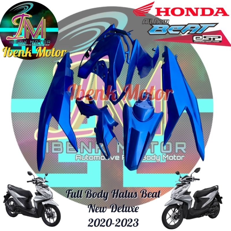 Jual Honda Beat New Deluxe Led Full Body Halus Warna Biru Movistar ...