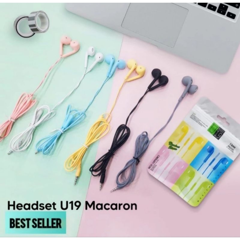 Jual Headset Macaron U19 Daily Music With Mic Handsfree Bass | Shopee ...