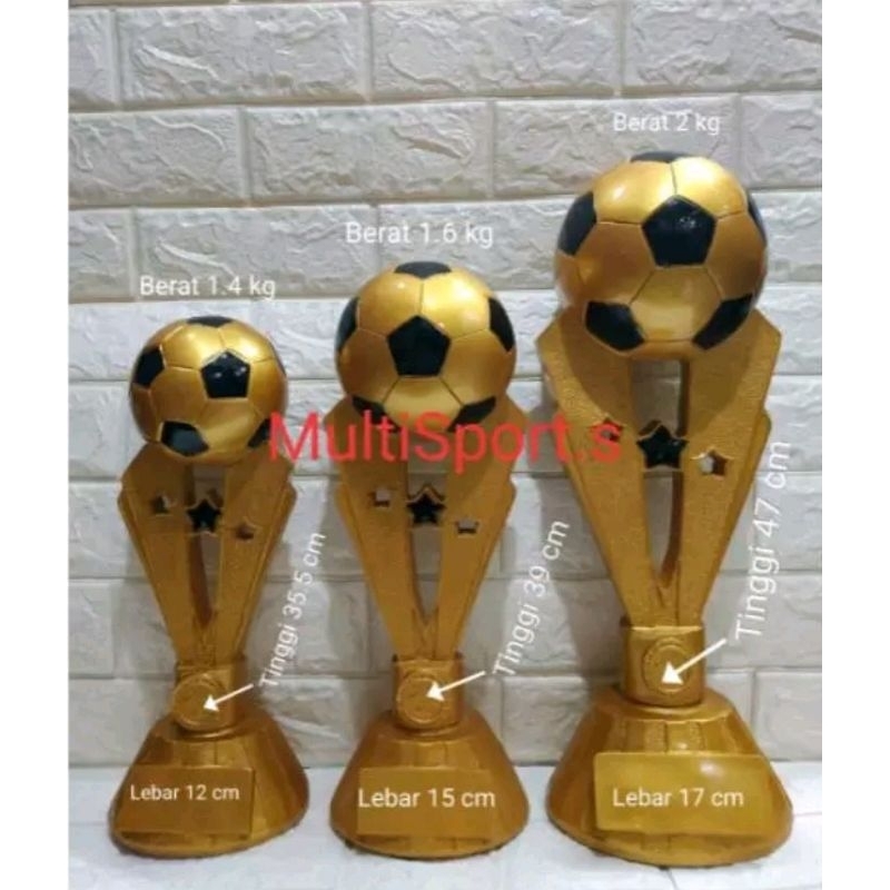 Jual PIALA TROPHY BOLA IMPORT RESIN 47 CM | Shopee Indonesia