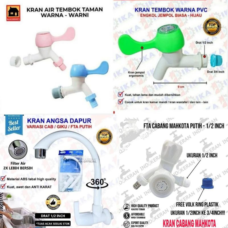 Jual KERAN KRAN AIR PVC / KRAN PLASTIK PVC /KRAN PLASTIK MURAH KRAN ...