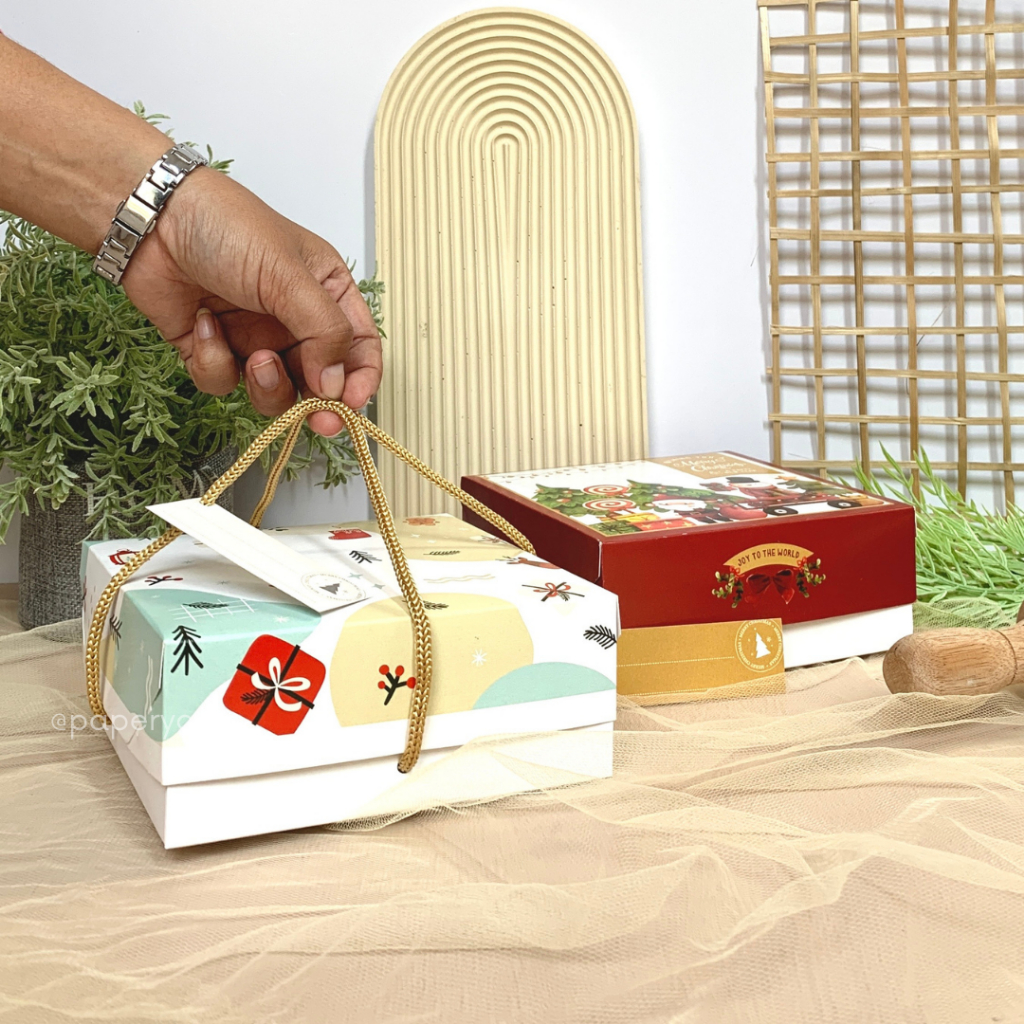 Jual Box Kotak Dus Toples Kue Cake Cookies - Natal/ Christmas 15 x 15 x ...